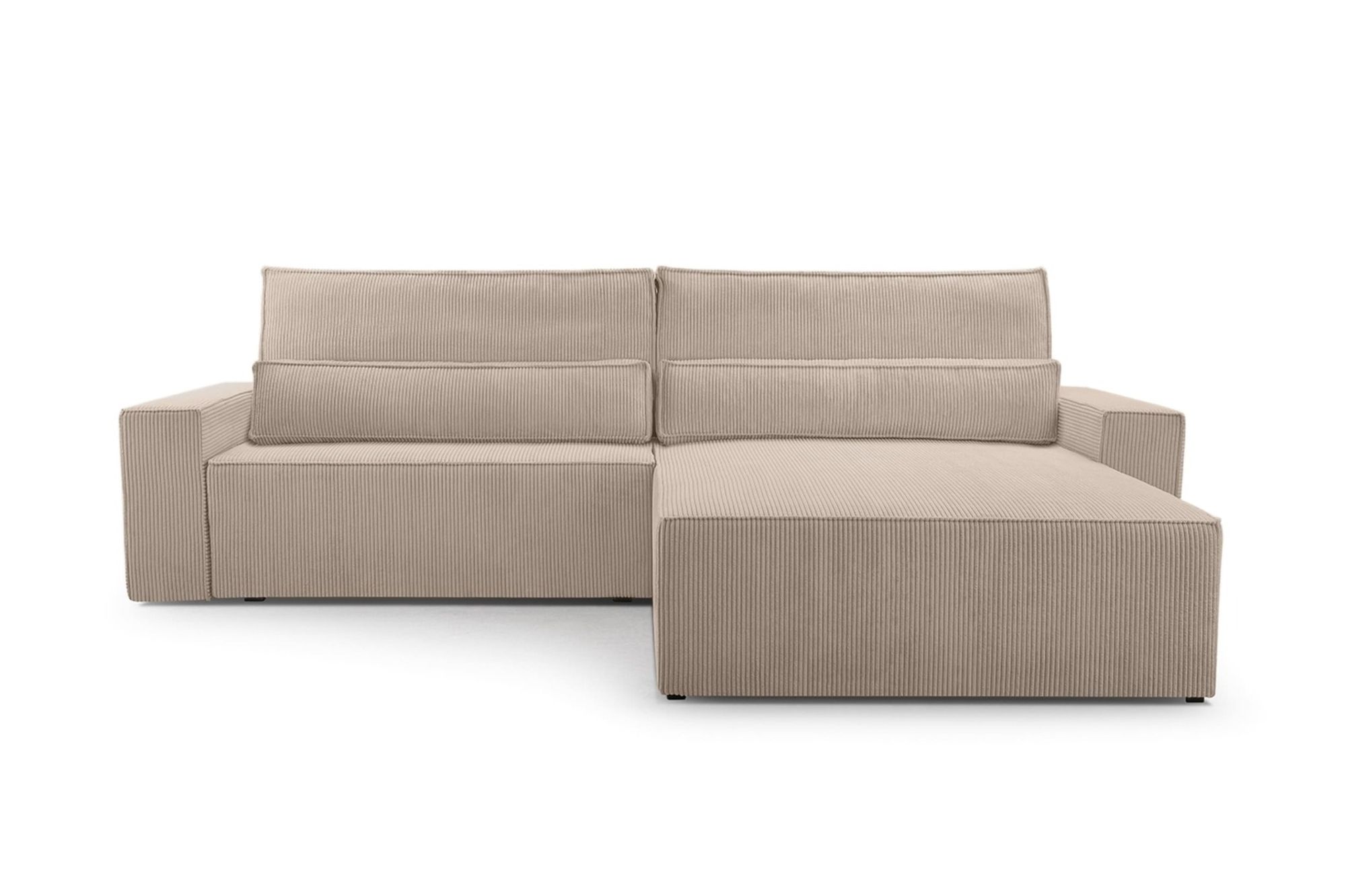 Cord Eckosfa Taupe - Denver L - Poso 02 - Haustierfreundlich Stoff