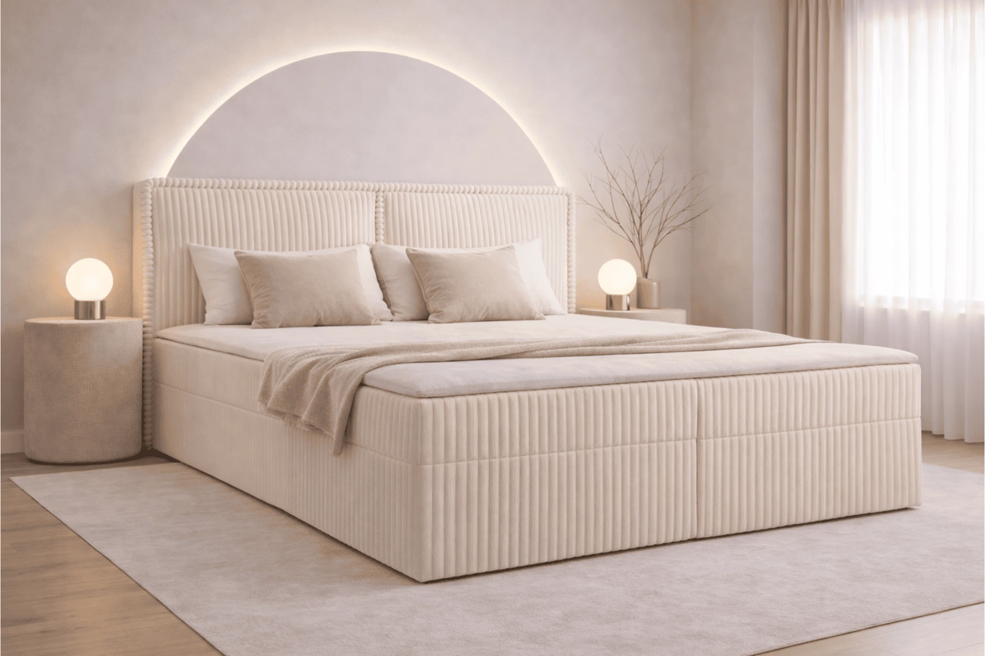 Boxspringbett Cord Mit Bettkasten