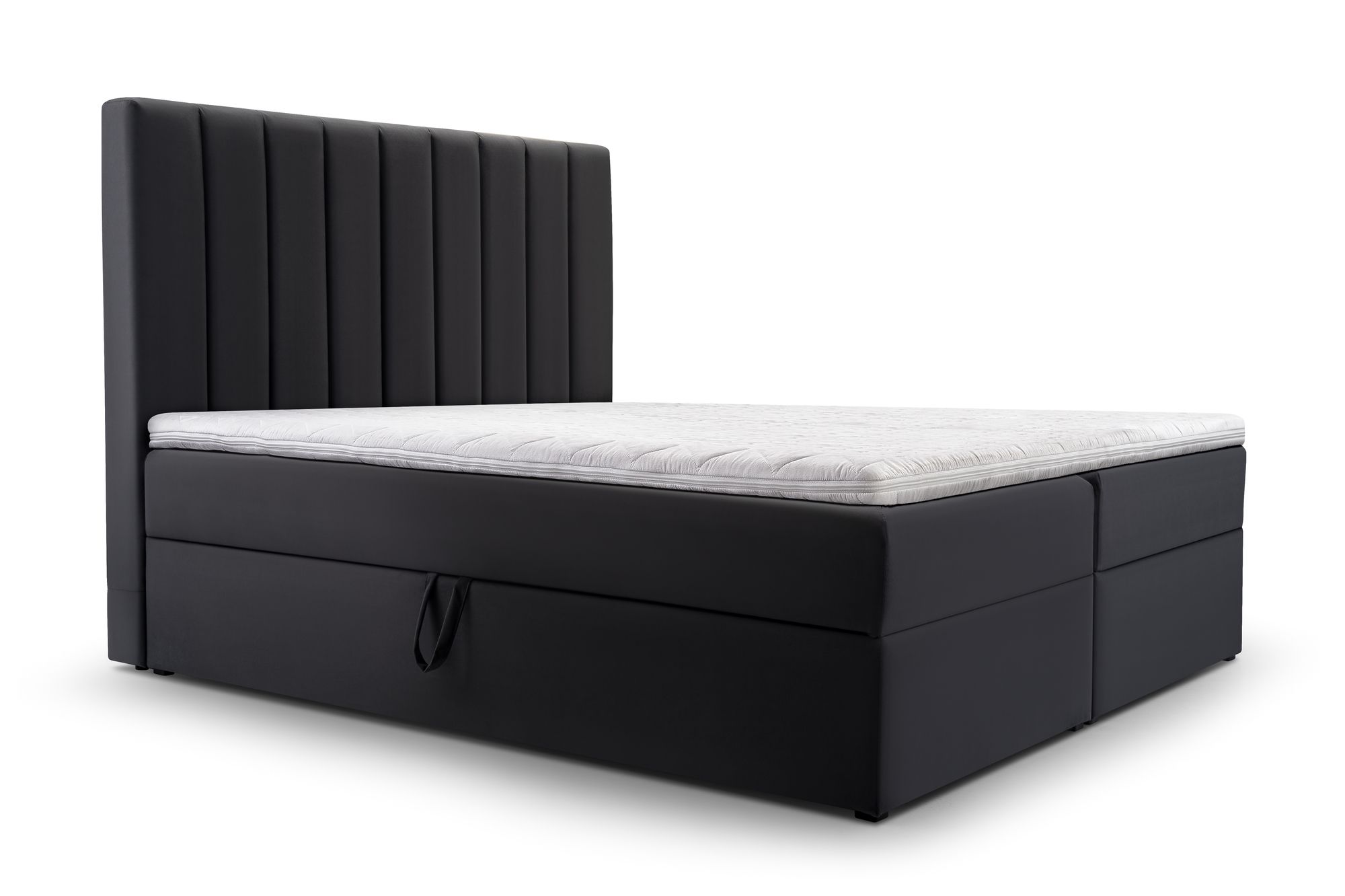 Boxspringbett 160x200 - Bett 01 - Cappuccino (TRINITY 5)