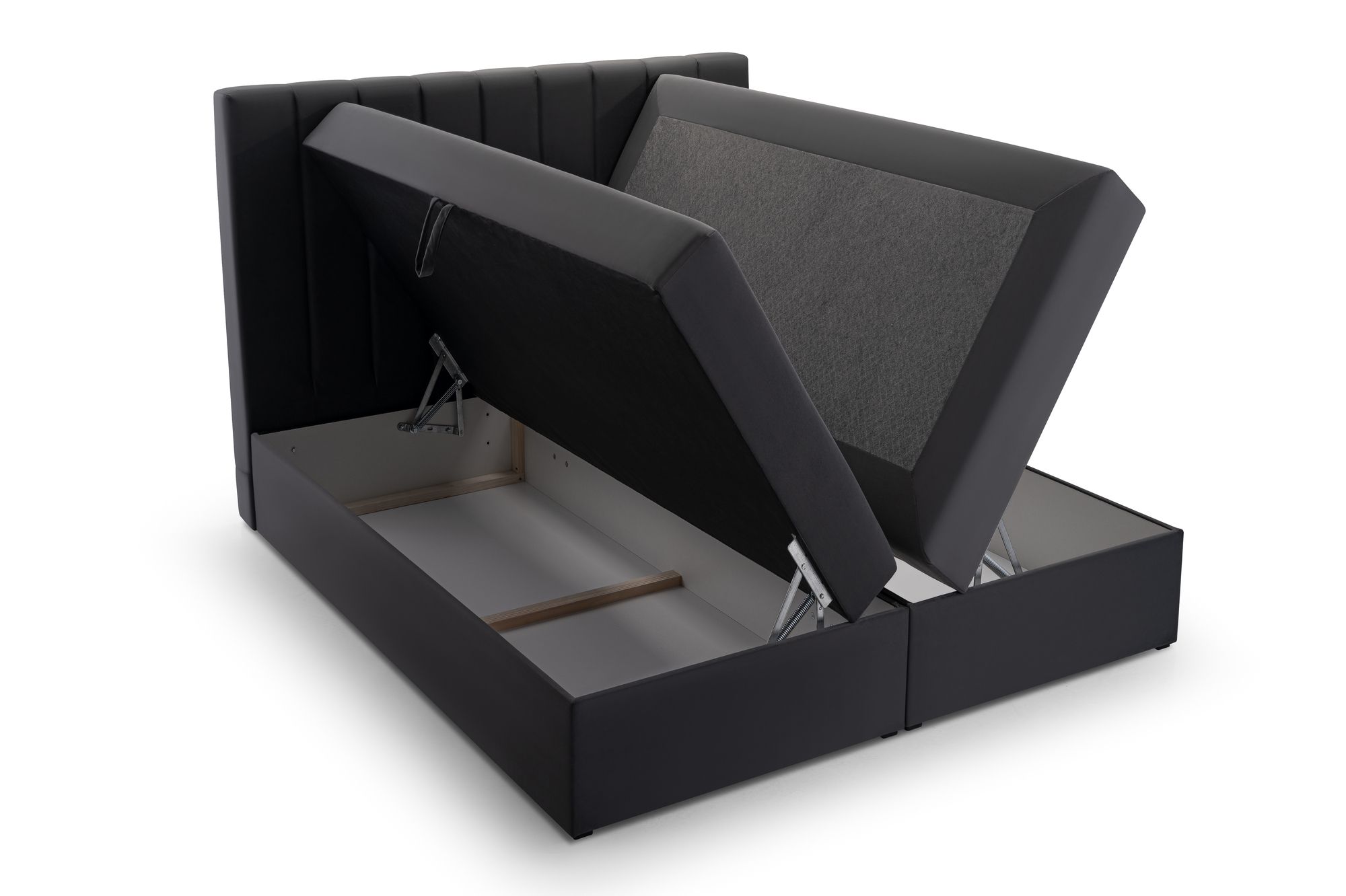 Boxspringbett 160x200 - Bett 01 - Cappuccino (TRINITY 5)