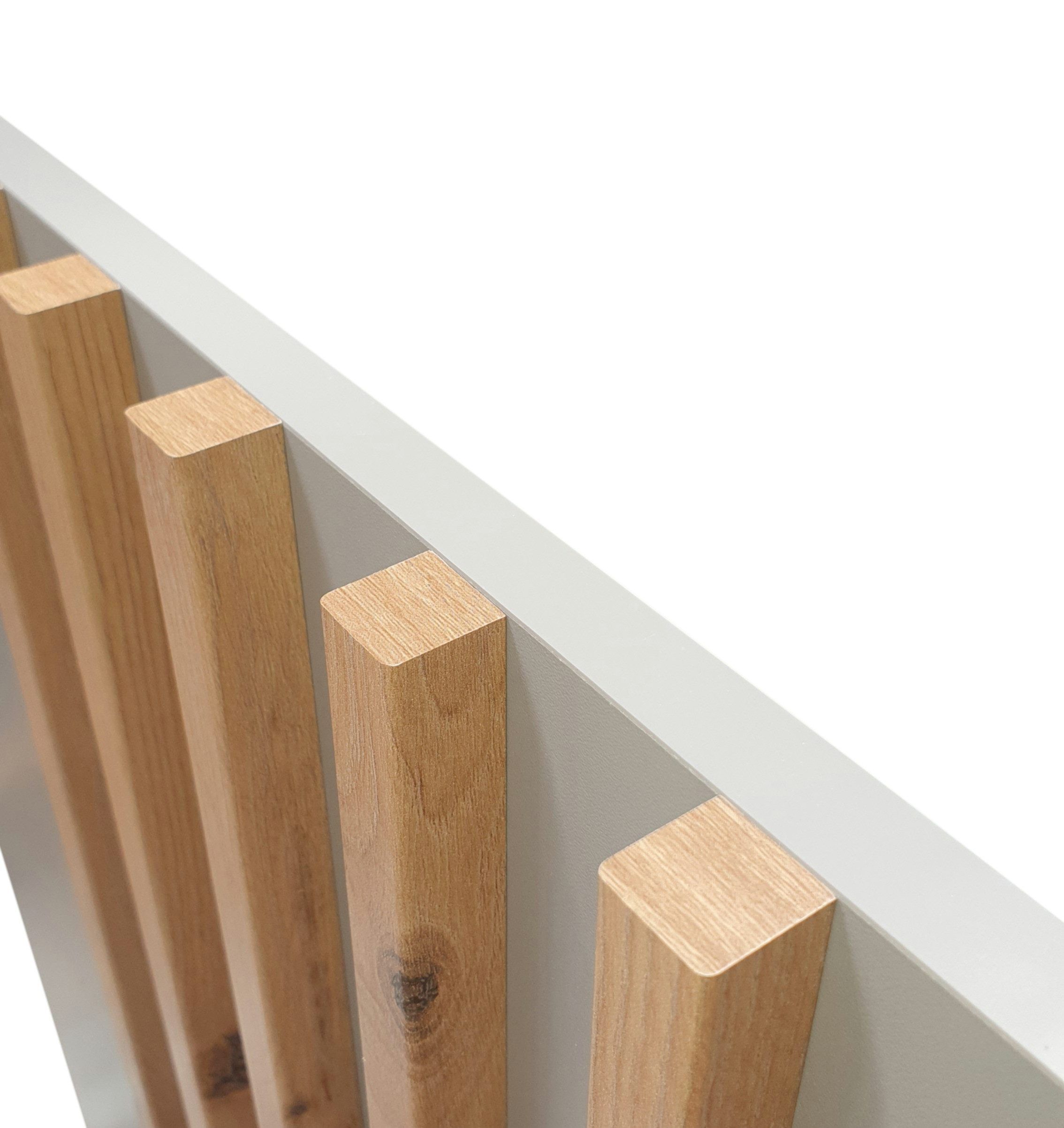 Garderobenschrank - JOHN - Grau mit Kissen